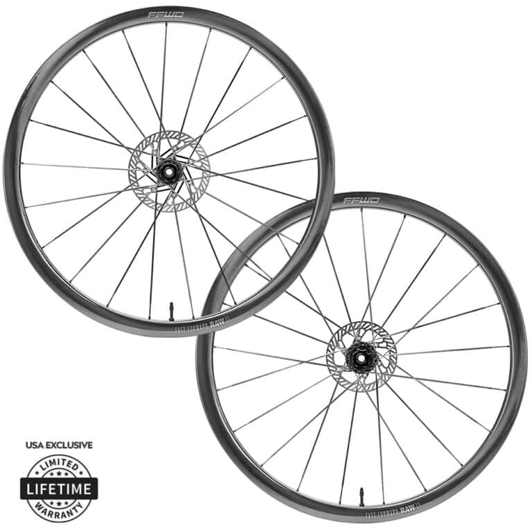 FFWD Wheels RAW33 33mm Disc Brake Carbon Clincher Wheel Set